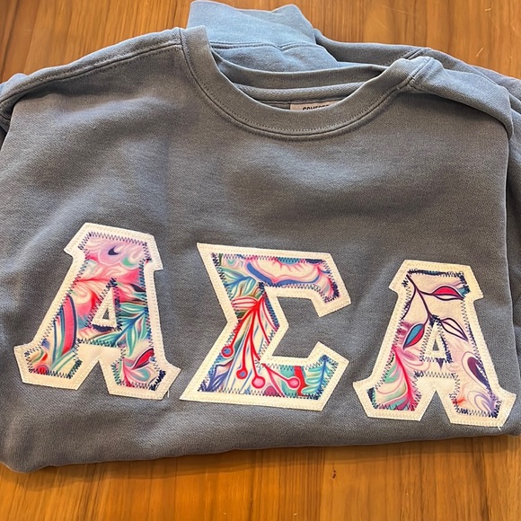 Tops | Alpha Sigma Alpha Hard Letters | Poshmark